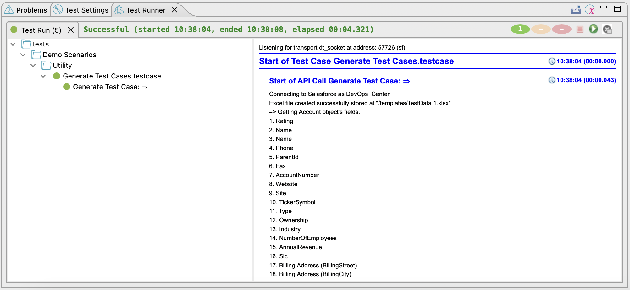 Generate Test Case Provar Documentation